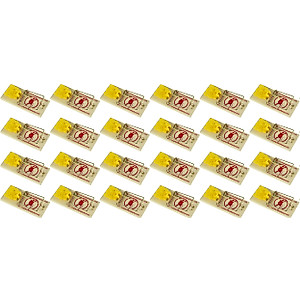 Snap Mouse Trap Spring Action with Expanded Cheese Shaped 24 Pack