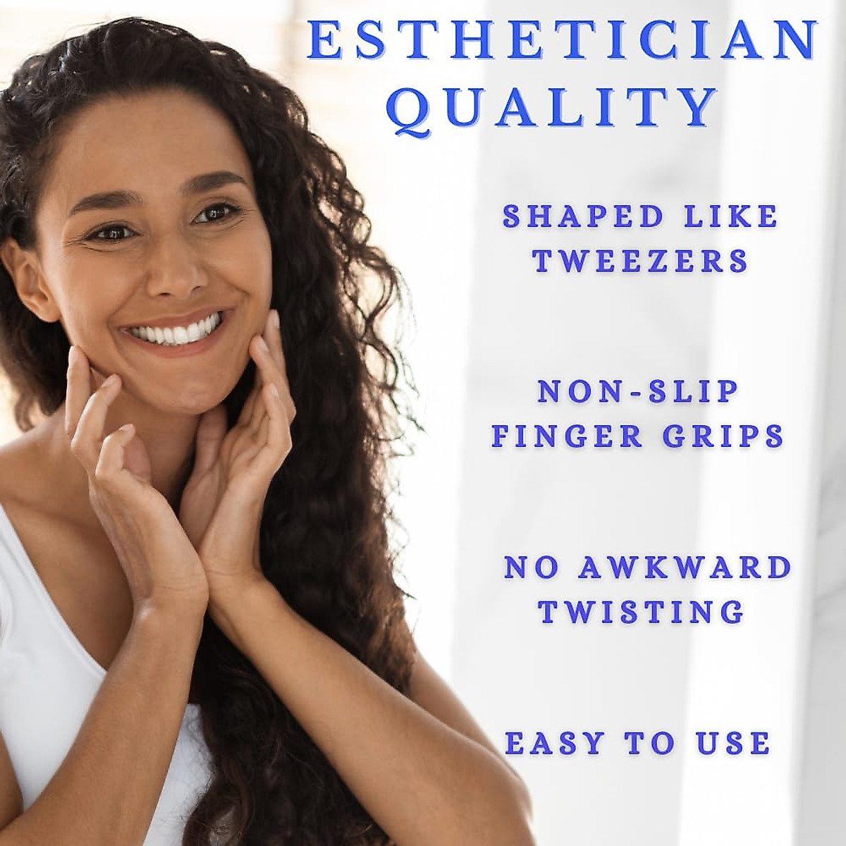 Facial Scissors made from Surgical Stainless Steel, Very Straight, Very Sharp Blades for Precision Cuts, Easy To Use & Comfortable to Hold, Trims Eyebrows, Ear Hair, Nose Hair, Cuticles, Case Included