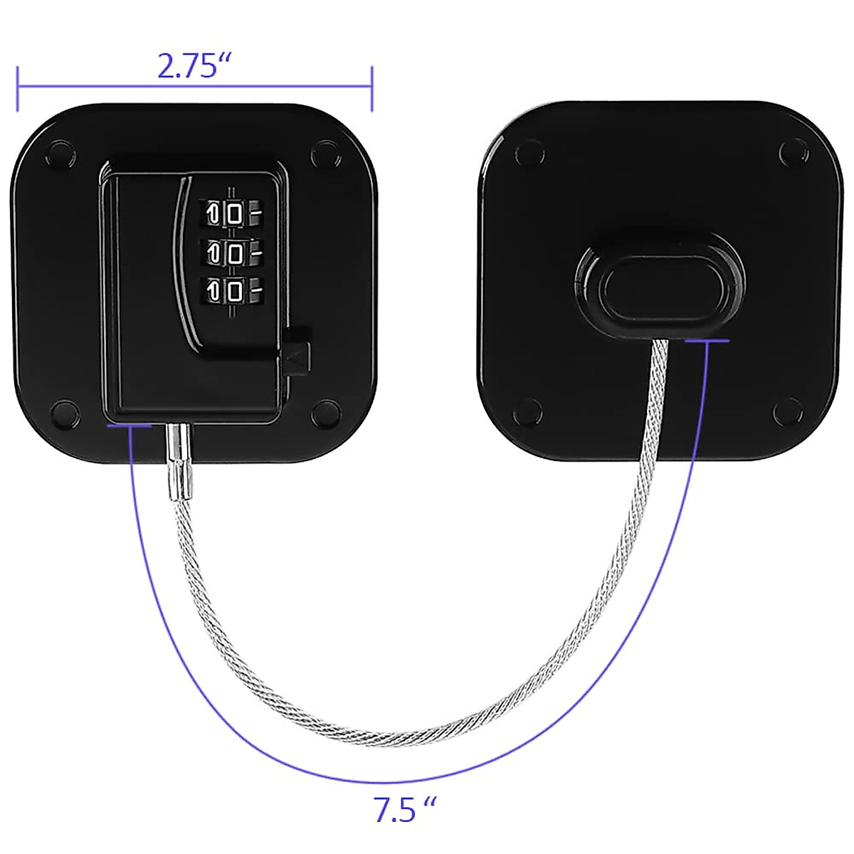 Hogarup Refrigerator Lock for The Safety of Your Stuff, Combo Fridge Locks for Kids, Kid Proof Cabinet Locks