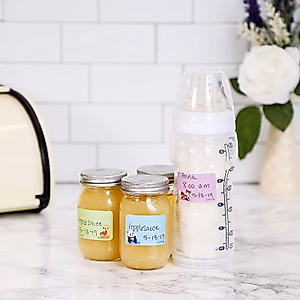 Juvale 500-Pack Self-Adhesive Baby Bottle Labels for Daycare, Writable Stickers for Baby Food, Breastmilk, 10 Animal Designs (1.5x1 in)