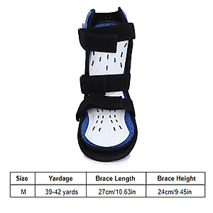 Milltrip Ankle Support Brace, Fracture Boot Short Ankle Foot Drop AFO Brace Orthosis Splint with Front Plate for Ankle Foot Injuries Sprain Broken(Left foot, M)