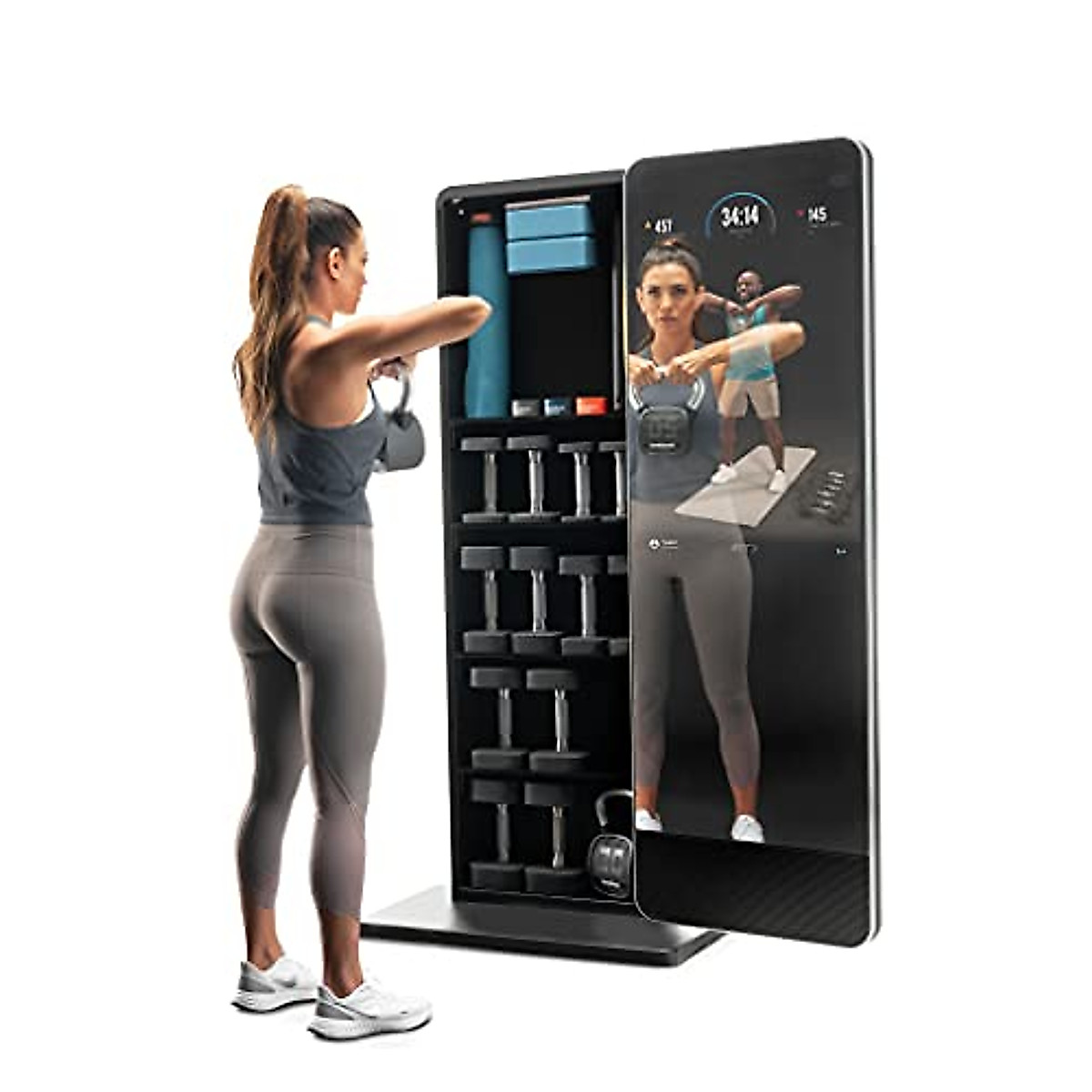 NordicTrack Vault Complete Reflective Trainer with Fitness Accessories, Pivoting Mirror and Touchscreen, and 30-Day iFIT Family Membership