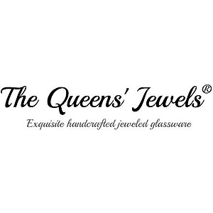 THE QUEENS' JEWELS Football - Orange and White - Jeweled Stemmed Wine Glass, 21 oz. - Unique Gift for Women, Birthday, Cute, Fun, Not Painted, Decorated, Bling, Bedazzled, Rhinestone