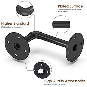 ivinta Bathroom Shelves Floating Shelves, 24" Towel Holder Pipe Wall Shelf Rustic Wall Mounted Storage Shelves with Towel Bar, Industrial Wall Organizer Towel Racks 3 Shelf…