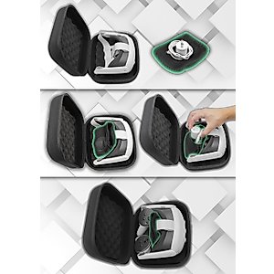 CASEMATIX Mighty and Compact Slim Hard Shell VR Headset Case Compatible with Meta Quest 3S and Quest 3 VR Headset and Accessories, Not Compatible with Elite Strap