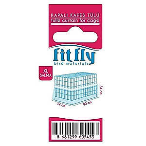 Fit Fly Bird Cage Cover Pocket Style Guard Mesh Tulle Curtain Seed Catcher Small Medium Large Extra Large (Extra Large)