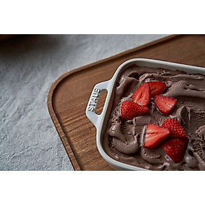 STAUB Ceramics Rectangular Baking Dish Set, 2 pc, Rustic Ivory