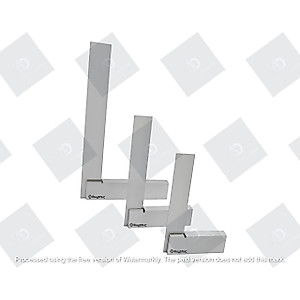 A.D. International Steel Machinist Try Square DIY General Woodworking clamp Workshop Machine Tools (Set of 3 Sizes)