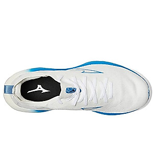 Mizuno Running Men's Wave Neo Wind Running Shoe, Undyed Wht-Peace Blue, 7.5