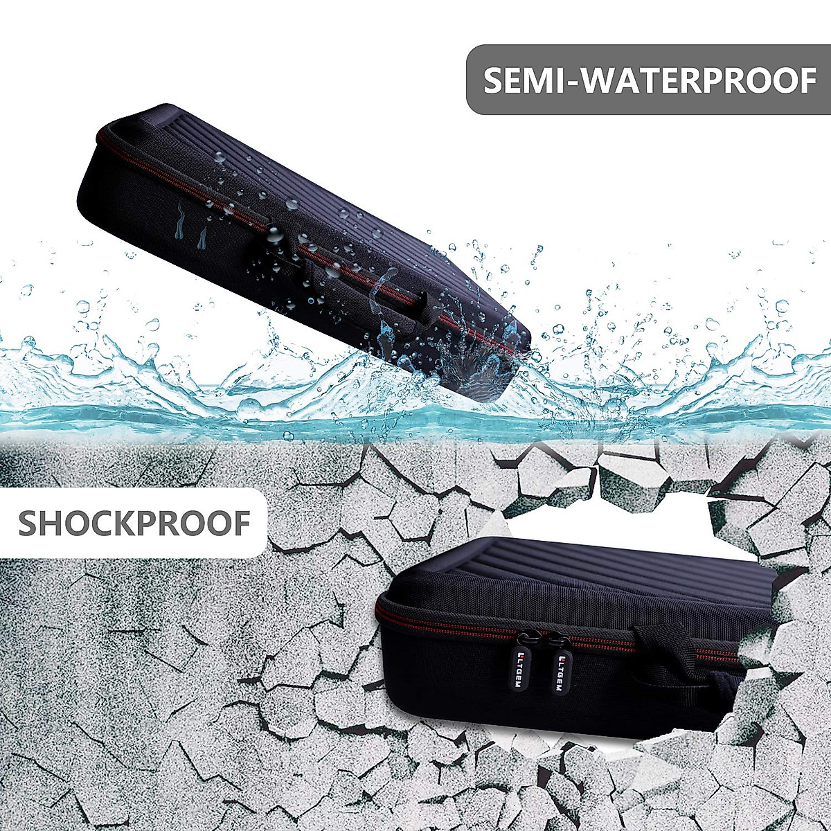 LTGEM Hard Travel Carrying Case for Pioneer DJ DDJ-FLX4 / Roland DJ-202 / M-Audio Oxygen Pro 25 / AKAI Professional MPK225 DJ Controller