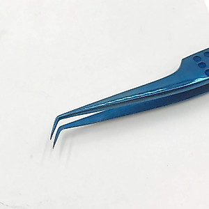 Tool Alement Japan Stainless Steel Plasma Coating 12cm 45 Degree Angle Eyelash Tweezer BL-JP12-4004
