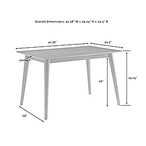 Crosley Furniture Landon Mid-Century Modern Wood Dining Table, Acorn