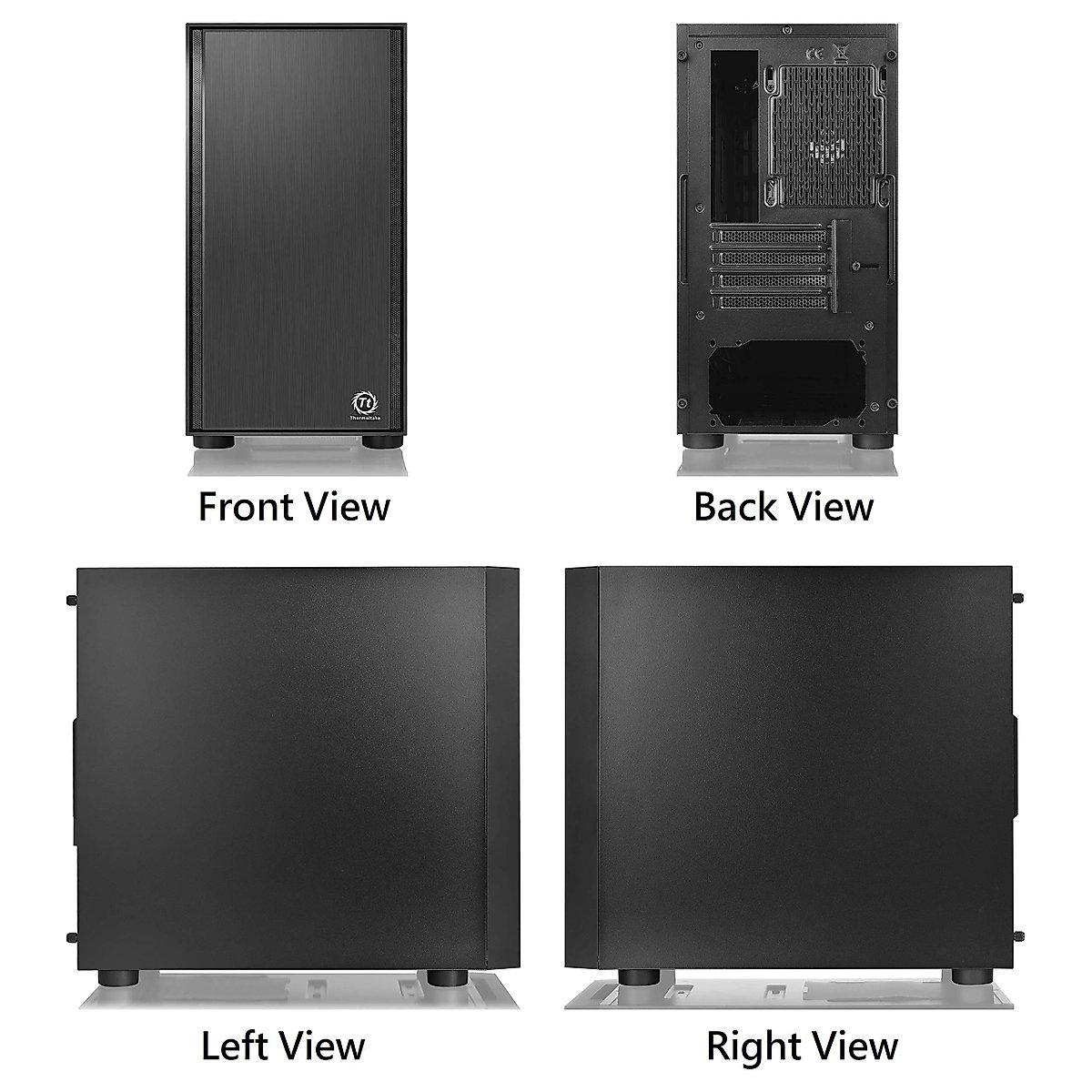 Thermaltake Versa H17 Black Micro ATX Mini Tower Gaming Computer Case 2.0 Edition with One 120mm Rear Fan Pre-Installed CA-1J1-00S1NN-A0
