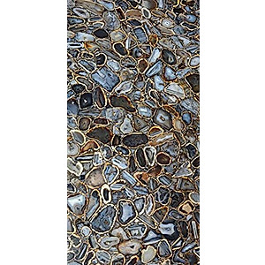 36" x 12" Mix Multi Colour Agate Table Top Rectangular Table, Center Table, Coffee Table, Patio Table, Hallway Table, Living Room Furniture