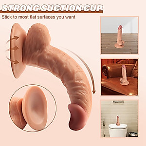 7.8 inches Silicone Suction Cup Realistic Classic Dick Wand for Men and Women Games