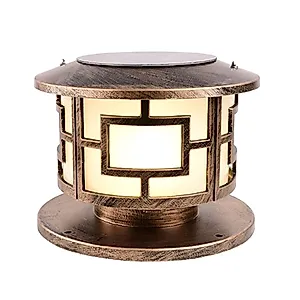 Solar Light European Style LED Column Head Lamp Fence Door Post Lamp Villa Home Garden Garden Light Outdoor Light Garden Lamp (Size : 250mm)