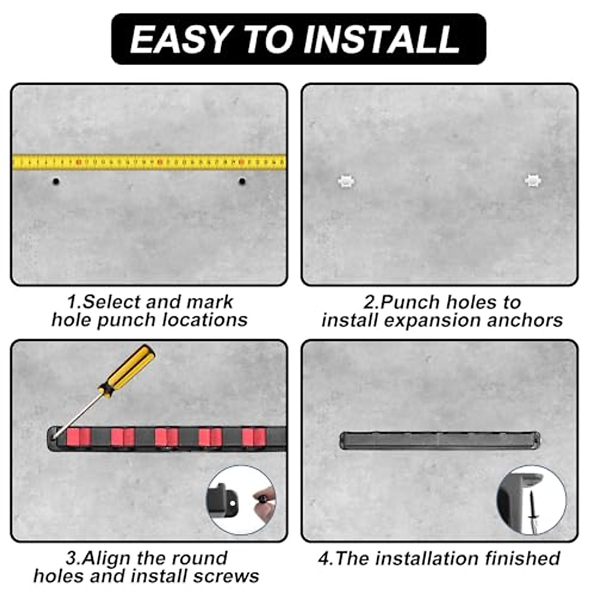 TUEHUTDE Fishing Rod Holders,Vertical Fishing Pole Holders Fishing Rod Rack Wall Mount Fishing Pole Rack Rod Storage Racks for Garage Room, Boats,Ceiling, RV - Store 6 Fishing Rods or Combos,1 Pair