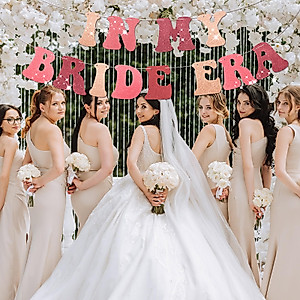 Daifunli In My Bride Era Banner Glitter Bride Era Banner Bachelorette Party Decorations Banner for Bridal Shower Decorations Bachelorette Party Decor