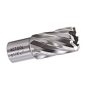 ACTOOL 7/8" Diameter × 1" Depth of Cut HSS ANNULAR Cutter with 3/4'' Weldon Shank