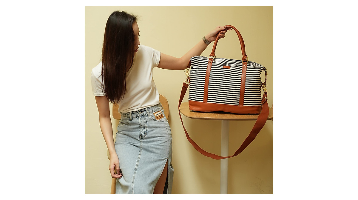BAOSHA HB-28 Ladies Canvas Travel Bag - Perfect for Weekend Trips