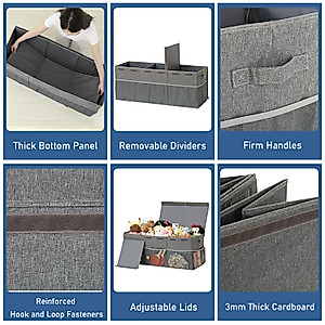 Remittur Extra Large Toy Box Chest with Mesh Pockets, Kids Toy Storage Organizer Bakest Box, Foldable Toy Organizers and Storage Bin with Lids, Toy Bin for Kids, Boys,Girls,Nursery,Playroom,Office