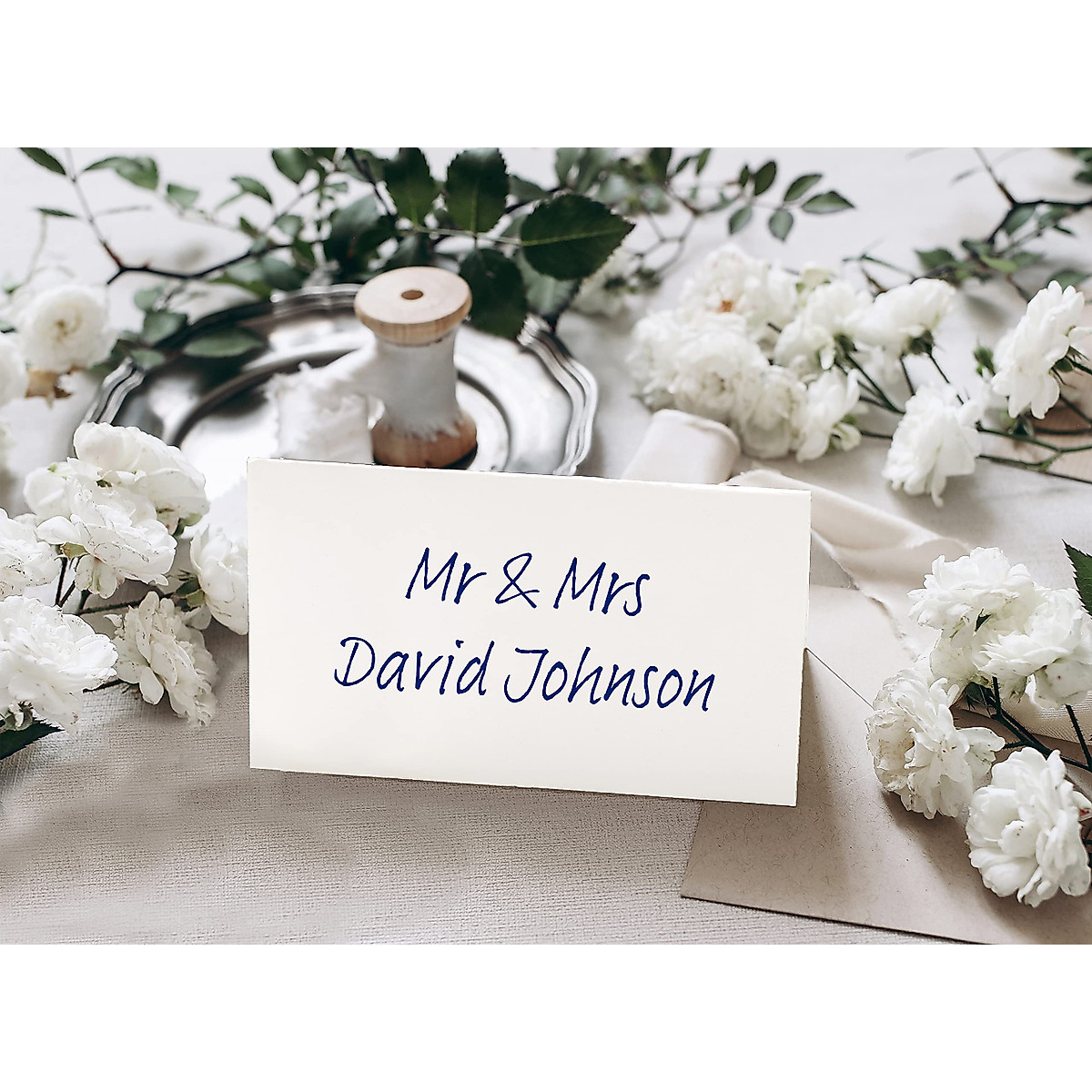 Better Office Products 100 Pack Blank White Place Cards, 2 x 3.5 in, Folded Table Tent Cards for Weddings, Dinner Parties, Buffet Banquets, (100 Count)