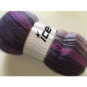 (1) 100 Gram Angora Active Twilight Haze #57796 Purple Pink Lilac Grey Sport Weight Yarn, 546 Yards