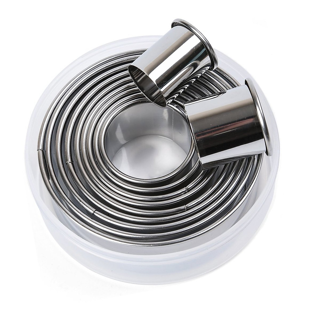 11 Pieces Metal Cookie Cutter Set, Round Cookie Cutters, Stainless Steel Circle Biscuit Pastry Cutters, Assorted Sizes