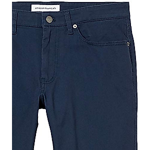 Amazon Essentials Slim Fit Khaki Pants for Men, 5-Pocket Stretch Twill 32W x 30L, Navy