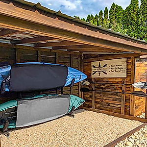 Explore Land Universal Kayak Cockpit Drape Waterproof Seal Cockpit Cover for Indoor and Outdoor 2 Pack - Large 60 x 29 inch, Black