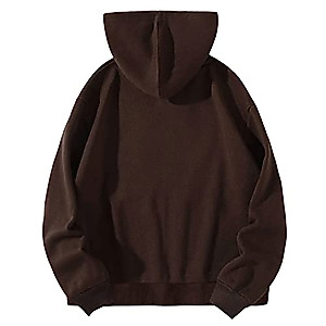 NUFIWI Women Graphic Printed Oversized Y2K Sweatshirt Zip Up Long Sleeve Hoodies Aesthetic Jacket Streetwear with Pockets(Fly Brown,Medium)