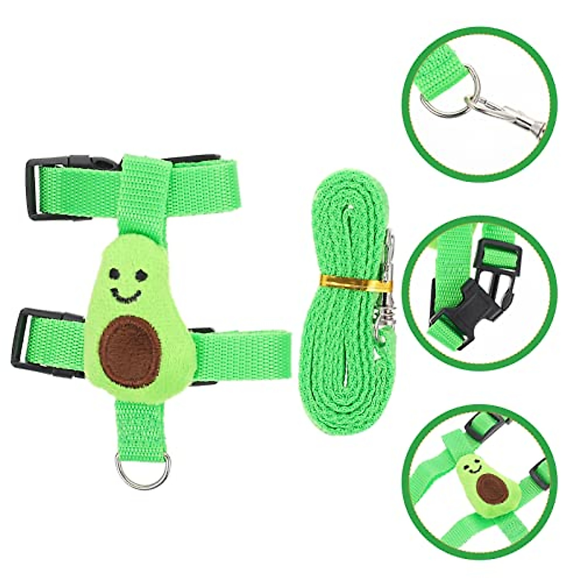 Ipetboom Bunny Harness and Leash: 1 Set Avocado Adjustable Small Pet Fruit Summer Outfit Costume for Rabbit Kitten Small Animal Hedgehog Ferret Piggies Squirrel Safety Walking Jogging