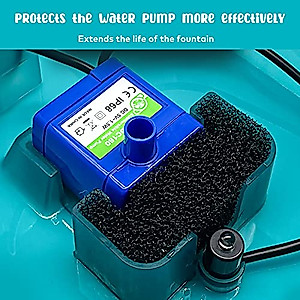 AONBOY Cat Water Fountain Pump Filters, Suitable for AONBOY Pet Fountain Pump F2, Cat Fountain Filter, Triple Filtration (4 Pieces)