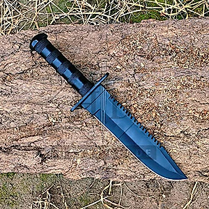 Haxxi Blade Custom Made Rambo Tactical Knife Carbon Steel Knife With Leather Sheath Hunting Knives