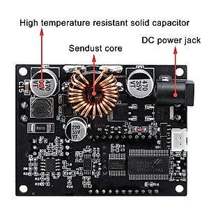 DROK Boost Buck Converter, DC 5.5-30V to 0.5-30V 5V 12V 24V Output Adjustable Power Supply Regulator Module, 4A 35W High Power Voltage Step Up Down Converter Board with Case LCD Display