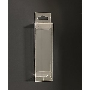 25 Clear Plastic PET Hang Box for Fishing Lures, Arts, Crafts, and Retail Size 1.5"X1.25"X5"