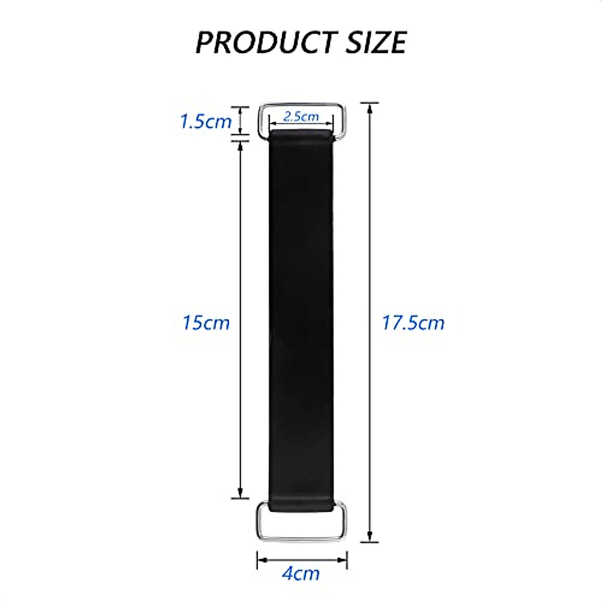 TISEKER Motorcycle Battery Rubber Band Strap, Bettery Fixed Holder Moped Belt Stretchable Bandage Parts Elastic Black Scooter Accessories