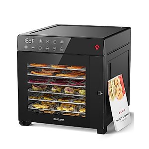 Food Dehydrator Machine 25QT, 8 Trays, Stainless Steel Dehydrators for Food and Jerky large capacity, Adjustable Temperature and 48H Timer, for Fruit, Meat, Beef, Veggies, Dog Treats