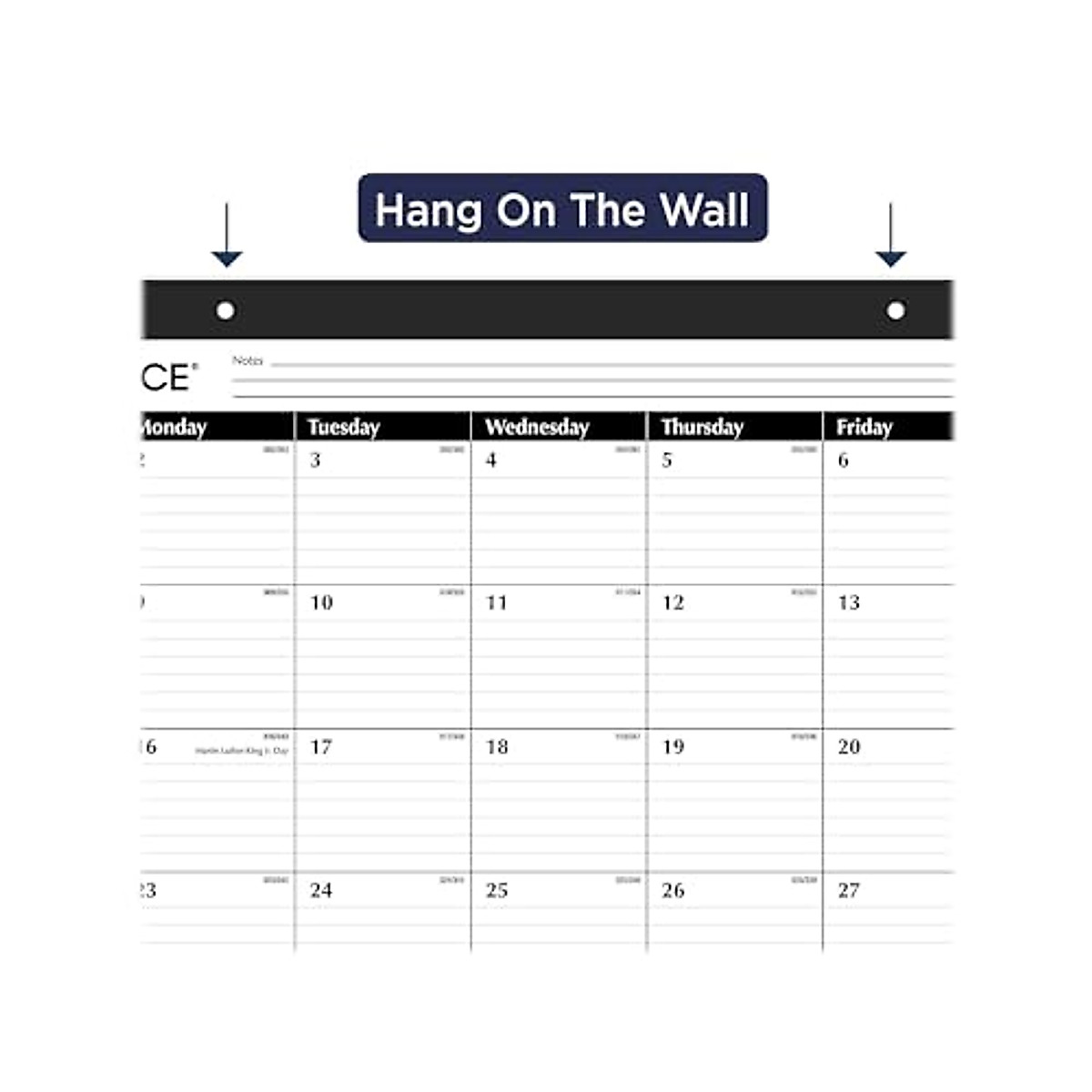 AT-A-GLANCE 2024 Desk Calendar, Desk Pad, 21-3/4" x 17", Large, Ruled Blocks, Monthly (SK240024)