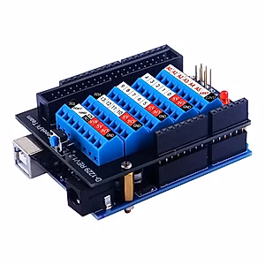 GeeekPi Screw Terminal Hat for Arduino UNO, GPIO Screw Terminal Block Breakout Module with Horn Socket Connector, GPIO Expansion Board Breakout for Arduino UNO