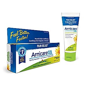 Boiron Arnicare Gel for Relief of Joint Pain, Muscle Pain, Muscle Soreness, and Swelling from Bruises or Injury - Non-greasy and Fragrance-Free - 2.6 oz (Horizontal)