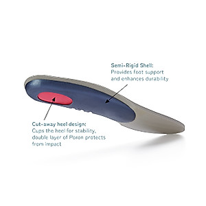 Saluber H485-27 Extra Thick Orthotic Inserts for Women and Men for Plantar Fasciitis. Imported Insoles from Italy - US W 9-9.5 / M 7-7.5 (EU 40)