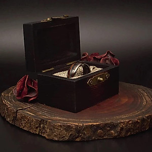 Meteorite Womens Wedding Ring Brushed Black Tungsten | Womens Wedding Band | 4mm Comfort Fit Womens Ring, Gold