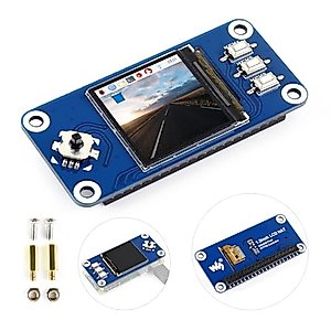 Waveshare 1.3inch IPS LCD Display HAT, Compatible with Raspberry Pi Zero/Zero W/Zero WH/4B/3B, 240x240 Pixels, SPI Interface