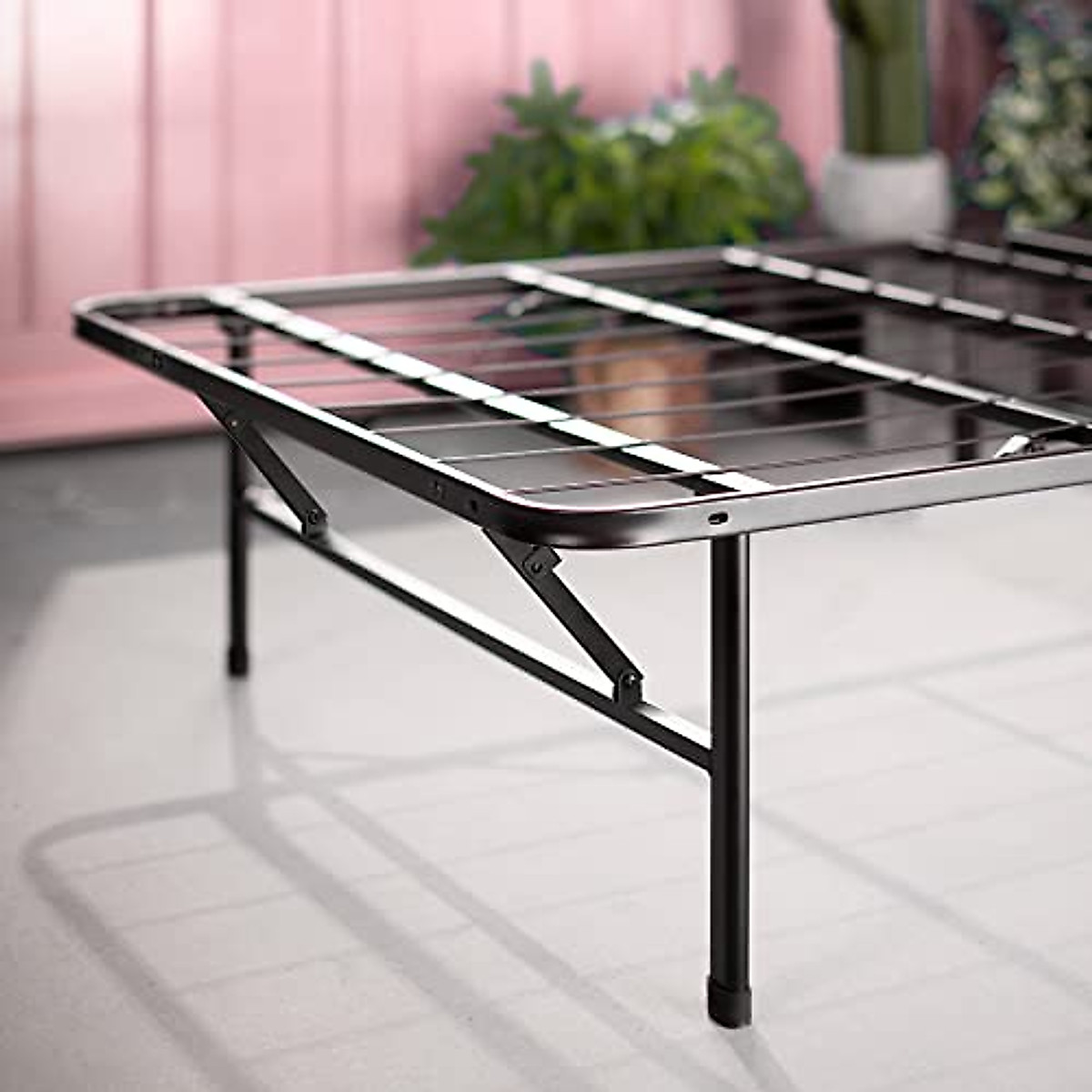 ZINUS SmartBase Tool-Free Assembly Mattress Foundation / 14 Inch Metal Platform Bed Frame / No Box Spring Needed / Sturdy Steel Frame / Underbed Storage, Twin XL