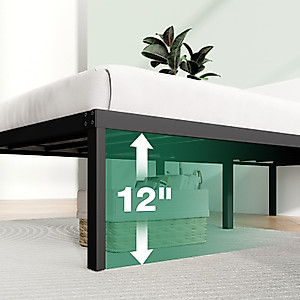 Novilla Twin Bed Frames, 14 Inch Metal Platform Bed Frame Twin Size with Storage Space Under Bed Frames, Heavy Duty Steel Slat Support, No Box Spring Needed, Easy Assembly