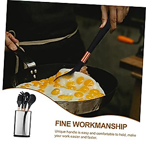 Cooking Spatula Set Pan Set Silicone Slotted Spoon Silicone Spatula Spoon Silicone Rice Paddle Kitchen Utensil Set Cooking Spoons Silicone Scoop Kitchen Gadgets Grey 1 Set