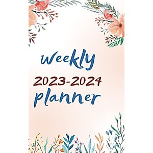 weekly planner 2023-2035: weekly planner 2023-2024,Retro Rose Wildflower Cage Design,simple design with Colorful Colore