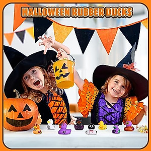Mikulala 24Pcs Halloween Rubber Ducks Party Favors - 2 Inch Duck Toy for Kids Trick or Treat Supplies, Goodie Bag Fillers, Baby Showers, Prizes and Toys