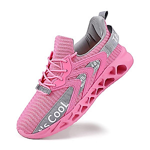 VAXAV Women's Men's Lightweight Blade Mesh Sneakers Tennis Road Running Gym Walking Shoes Size 11.5/10 Pink